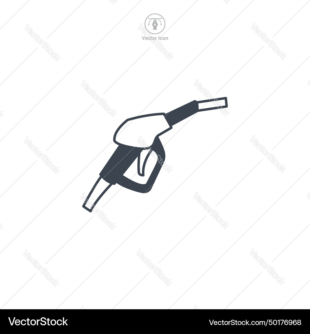 Gasoline pump nozzle icon symbol isolated Vector Image