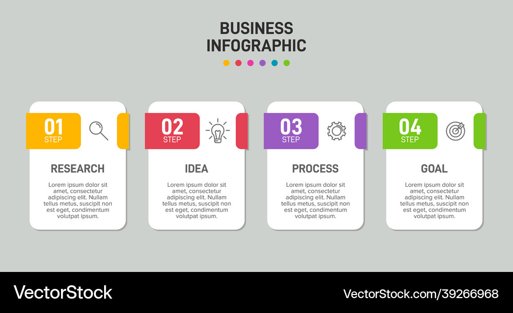 Infographic design with icons and 4 options Vector Image