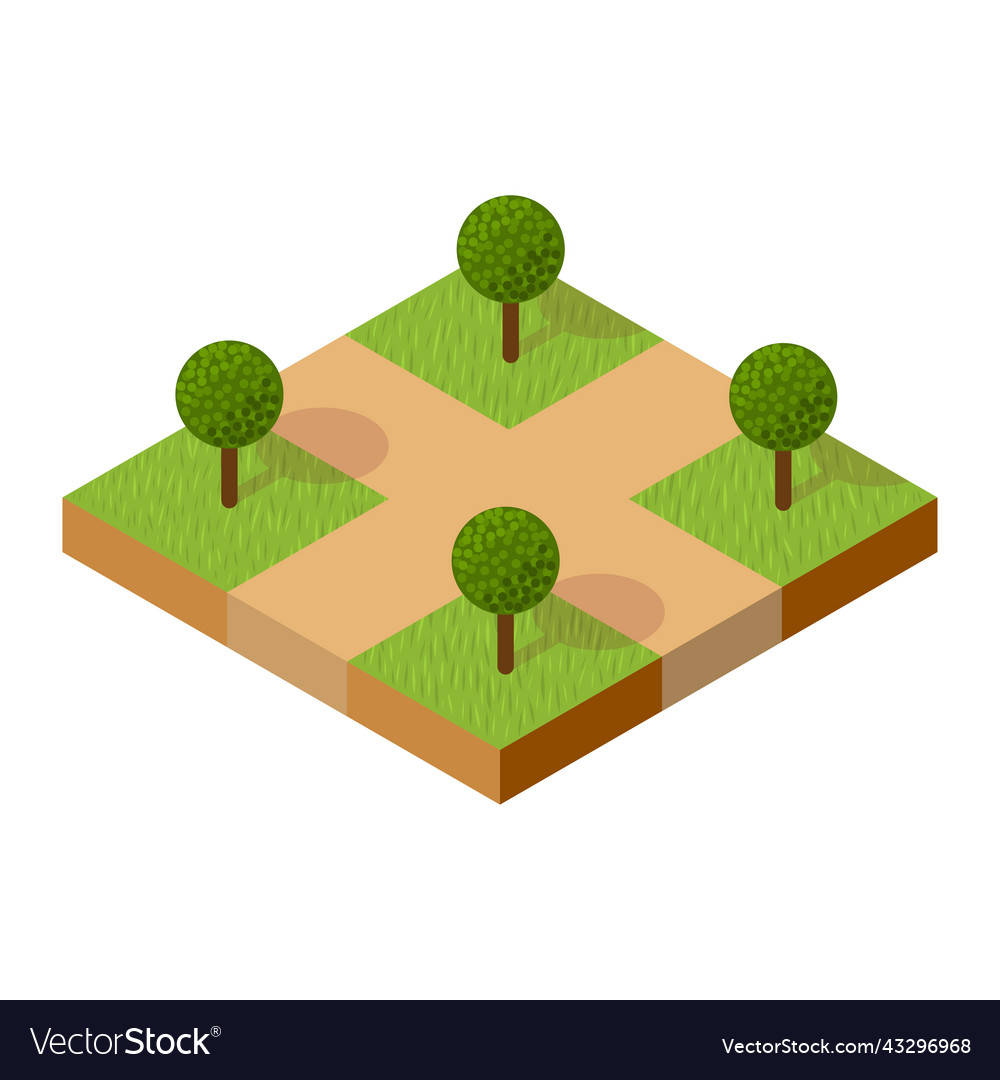 Landscape isometric elements Royalty Free Vector Image