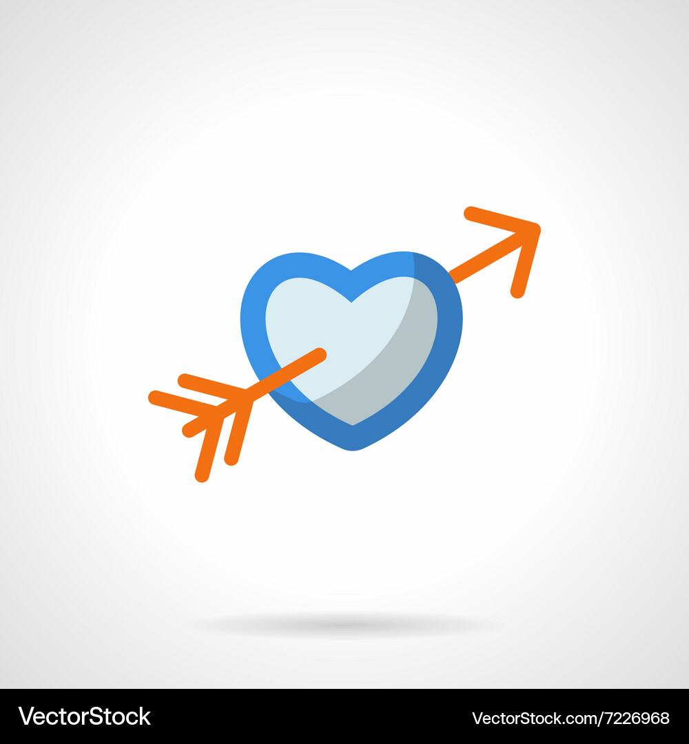 Love symbol flat color icon Royalty Free Vector Image
