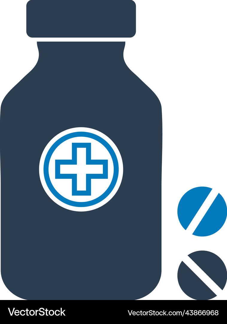 Medicine vial icon editable eps symbol Royalty Free Vector
