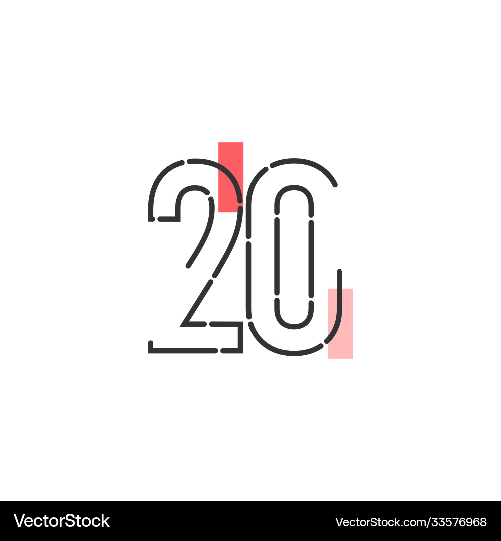 Number 20 template design design for anniversary Vector Image