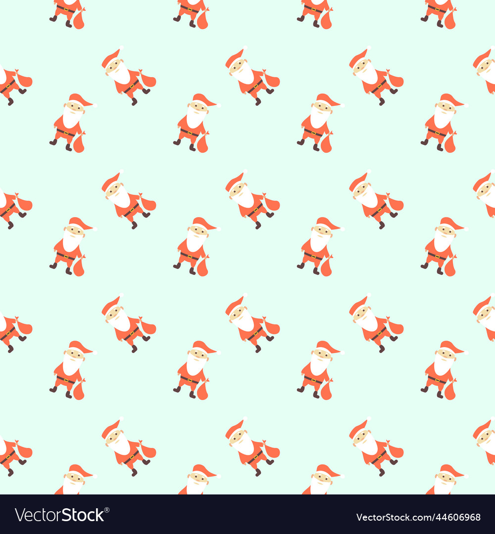 Seamless pattern with santa claus Royalty Free Vector Image