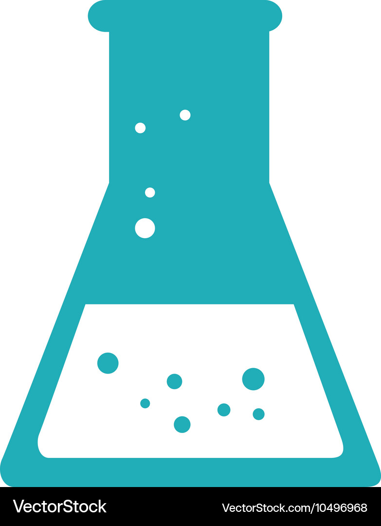 Tube lab test glass isolated Royalty Free Vector Image