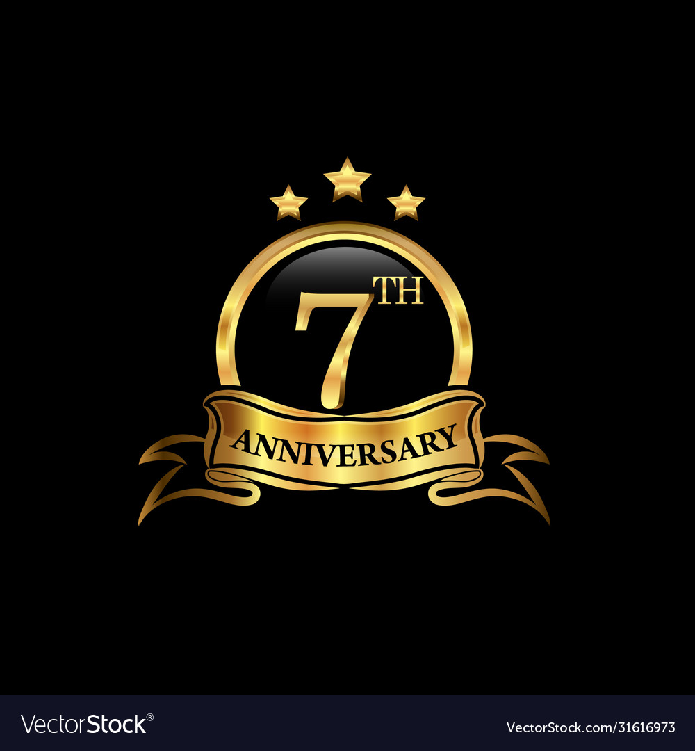 7 Year Anniversary Celebration Anniversary Vector Image