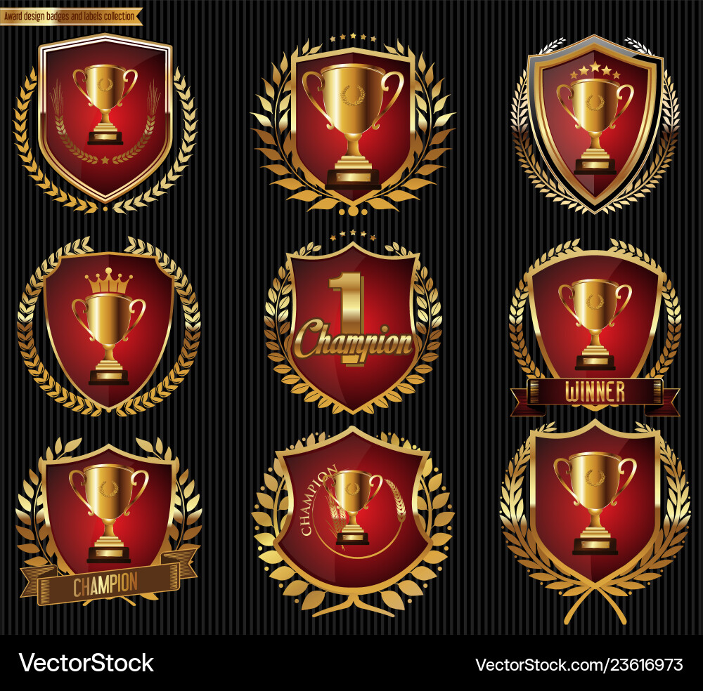 Award design badges and labels collection Vector Image