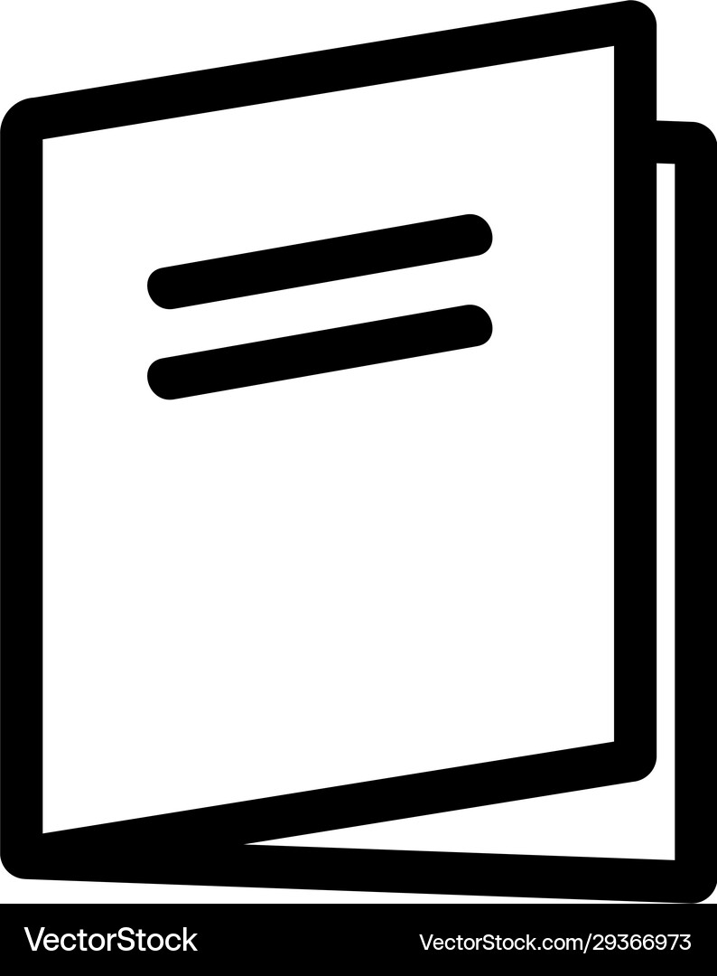 Booklet icon isolated contour symbol Royalty Free Vector