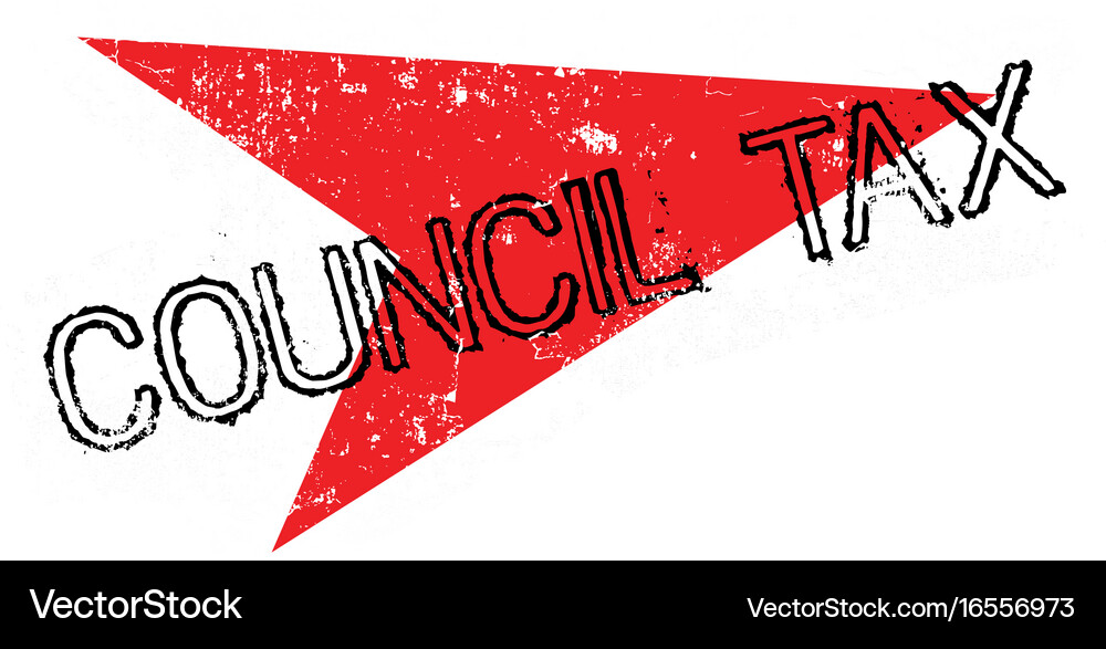 Council tax rubber stamp Royalty Free Vector Image