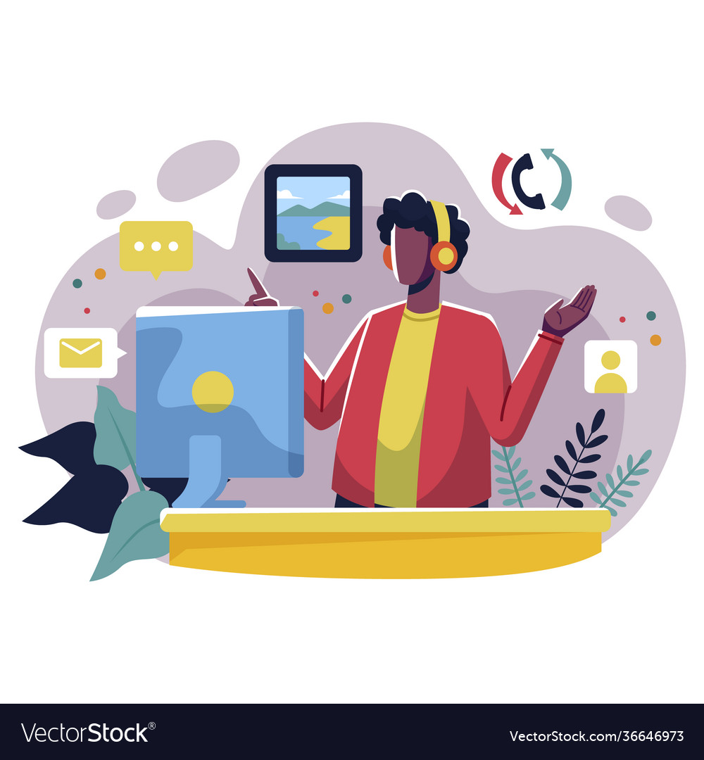 Customer support Royalty Free Vector Image - VectorStock