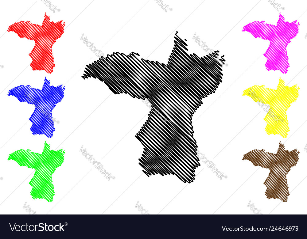 Khon kaen province map Royalty Free Vector Image