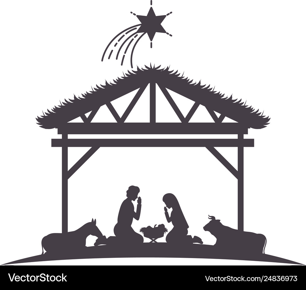 Nativity Scene - Holy Family Royalty Free Vector Image