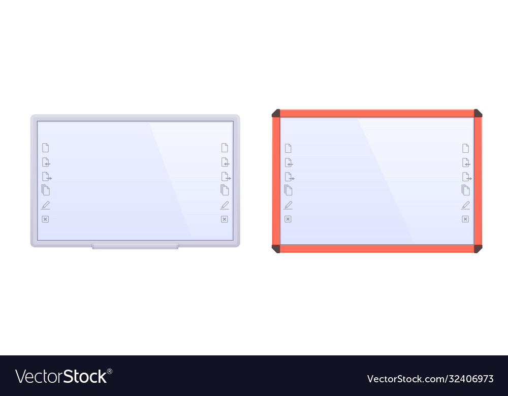 Pair interactive educational boards Royalty Free Vector