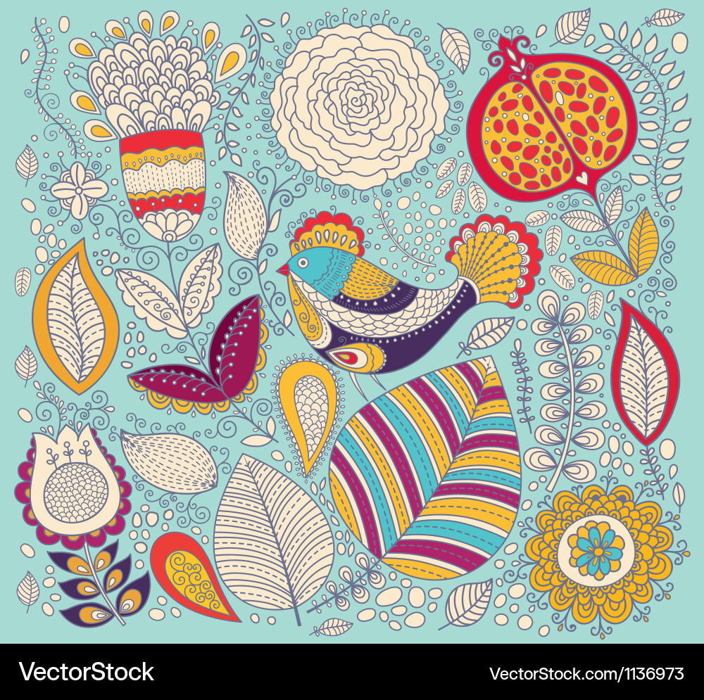 Pattern with bird Royalty Free Vector Image - VectorStock
