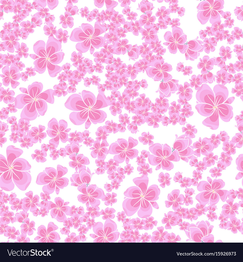 Seamless sakura pattern Royalty Free Vector Image