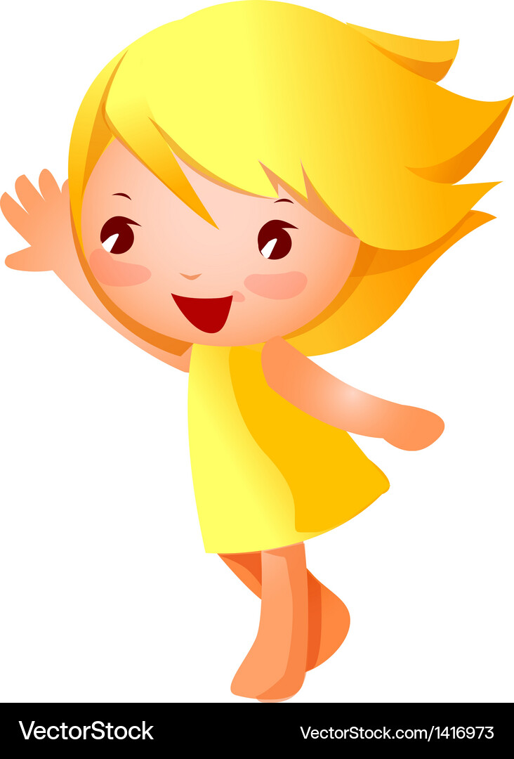 Side view of girl Royalty Free Vector Image - VectorStock