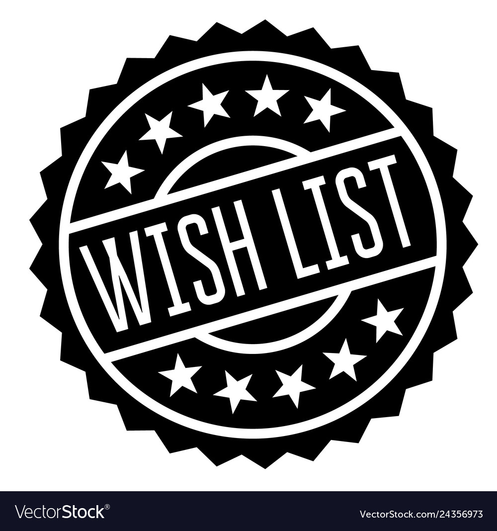 Wish list stamp on white Royalty Free Vector Image