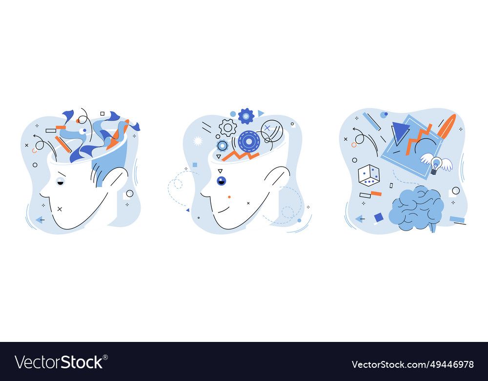 Abstract thinking intelligence and creativity Vector Image
