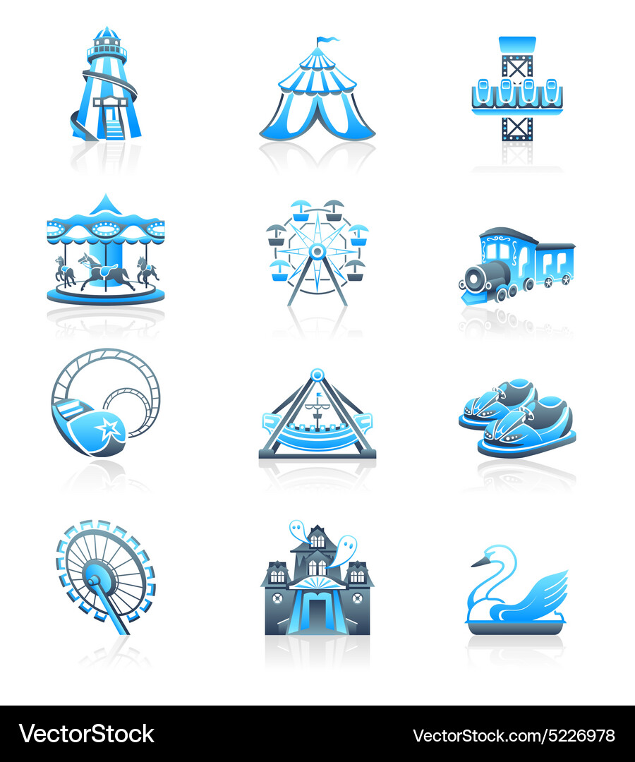 Attraction icons - MARINE series Royalty Free Vector Image