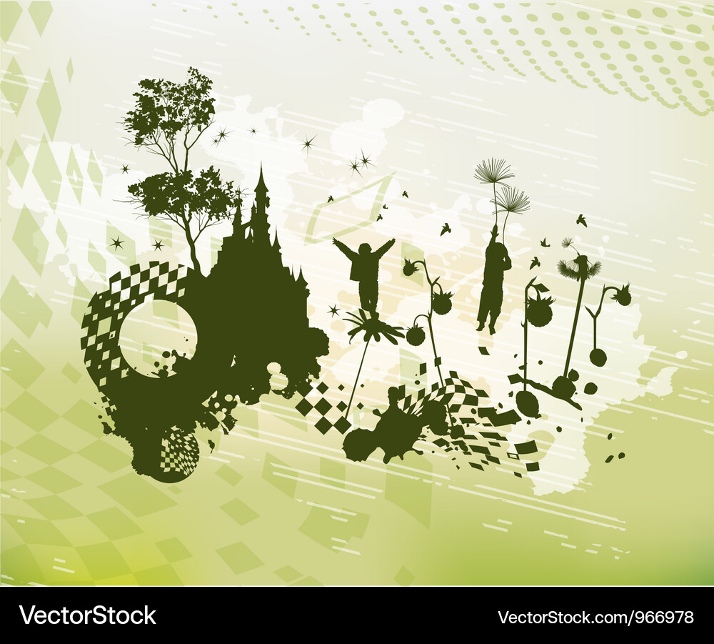 Children fantasy world concept background Vector Image