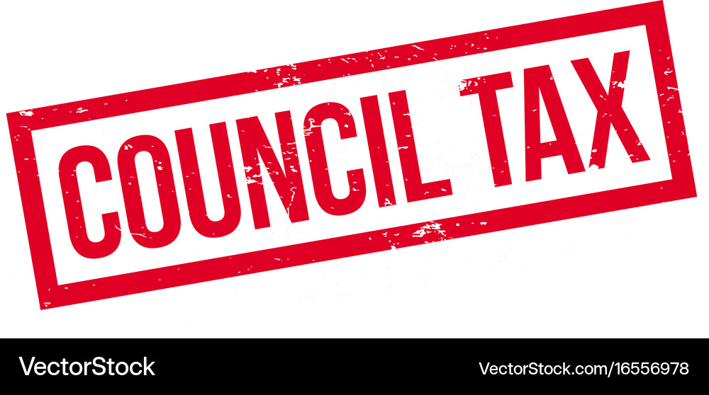 Council tax rubber stamp Royalty Free Vector Image