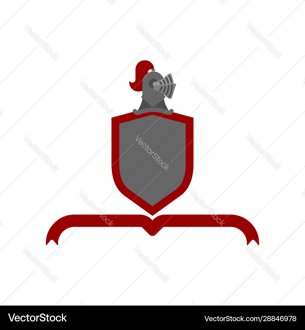 Knight helmet heraldic shield template heraldry Vector Image