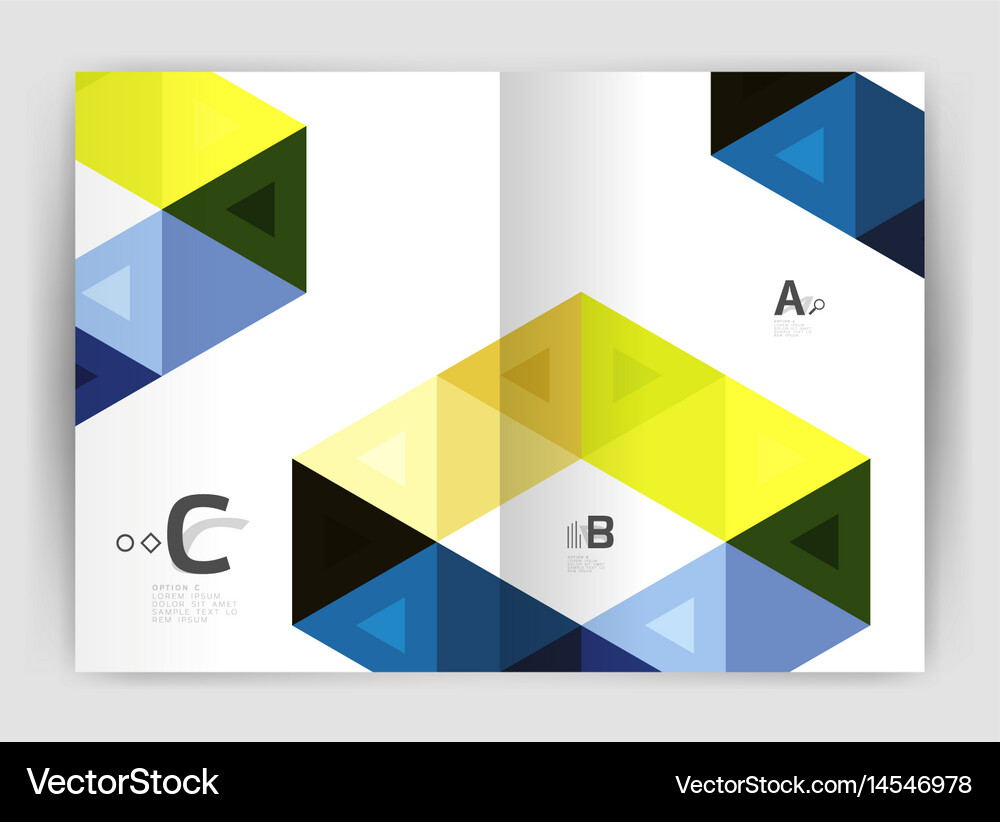 Modern geometric annual report cover Royalty Free Vector