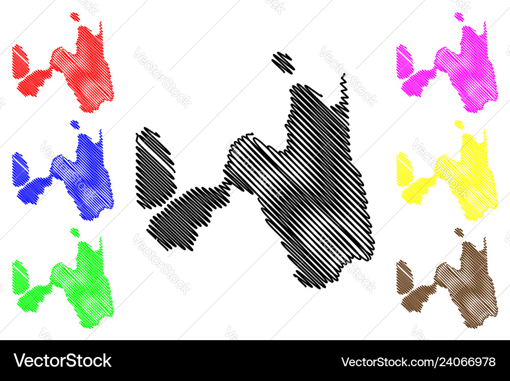 Northern mindanao region map Royalty Free Vector Image