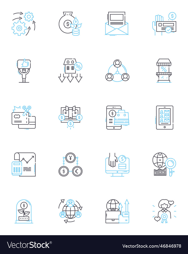 Online nerk linear icons set connectivity Vector Image Online nerk linear icons set connectivity Vector Image