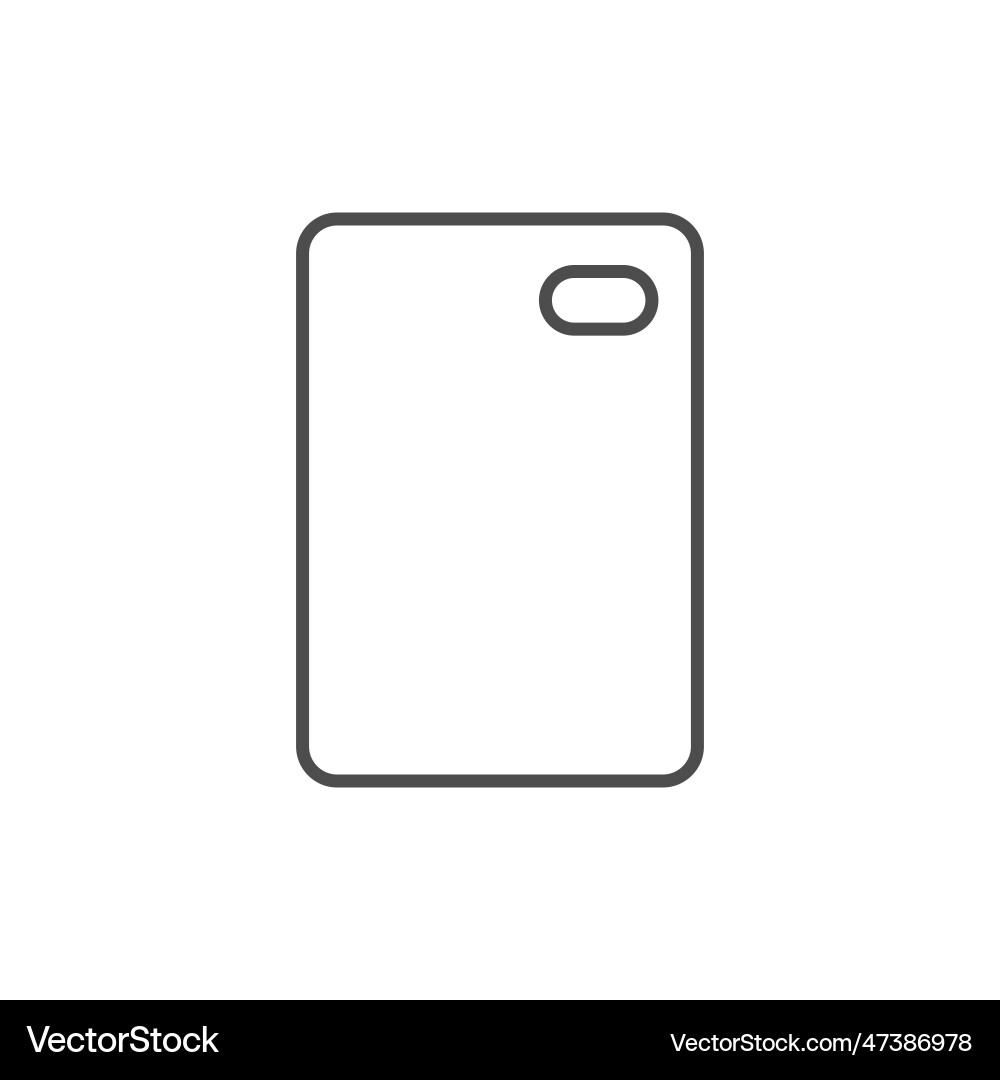 Smartphone cover line outline icon Royalty Free Vector Image