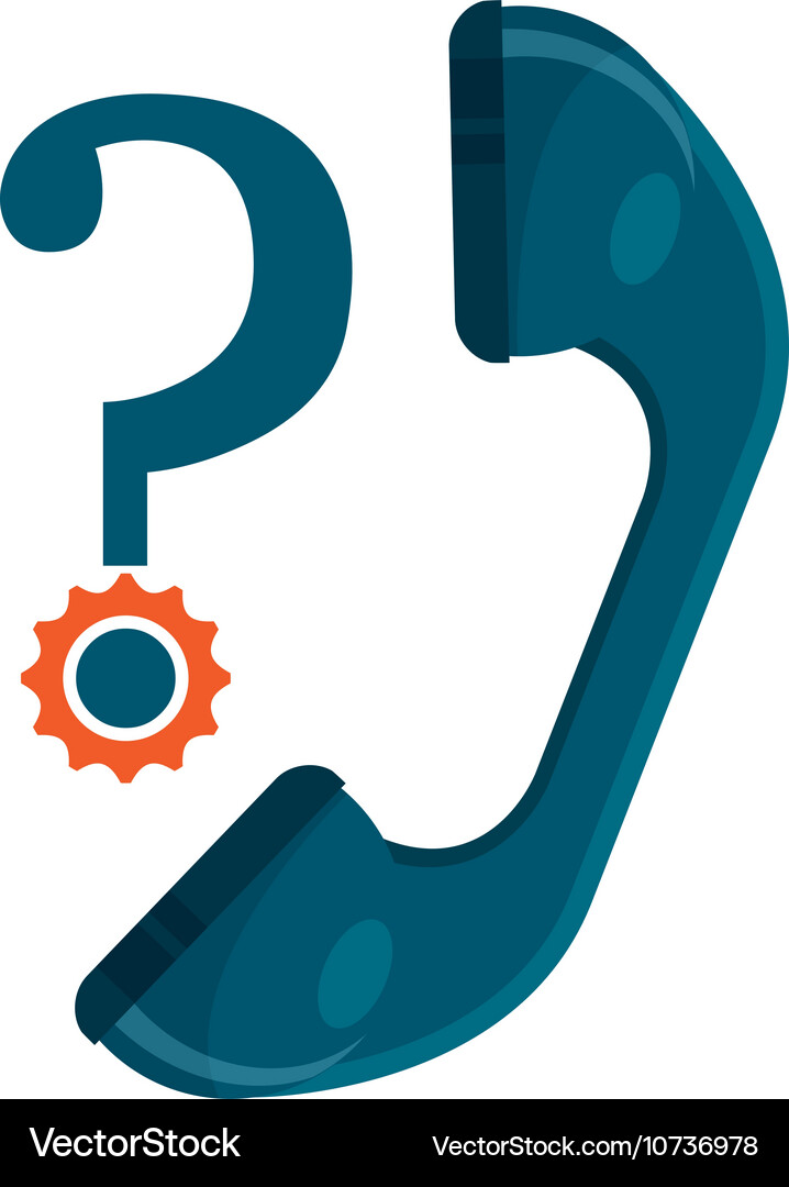 Telephone speaker with call center icon Royalty Free Vector