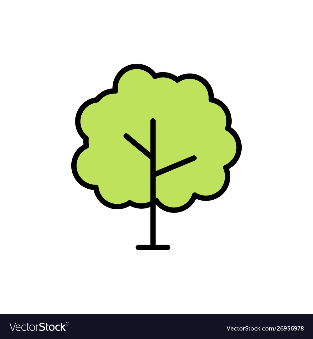 Tree icon green plants forest trees Royalty Free Vector