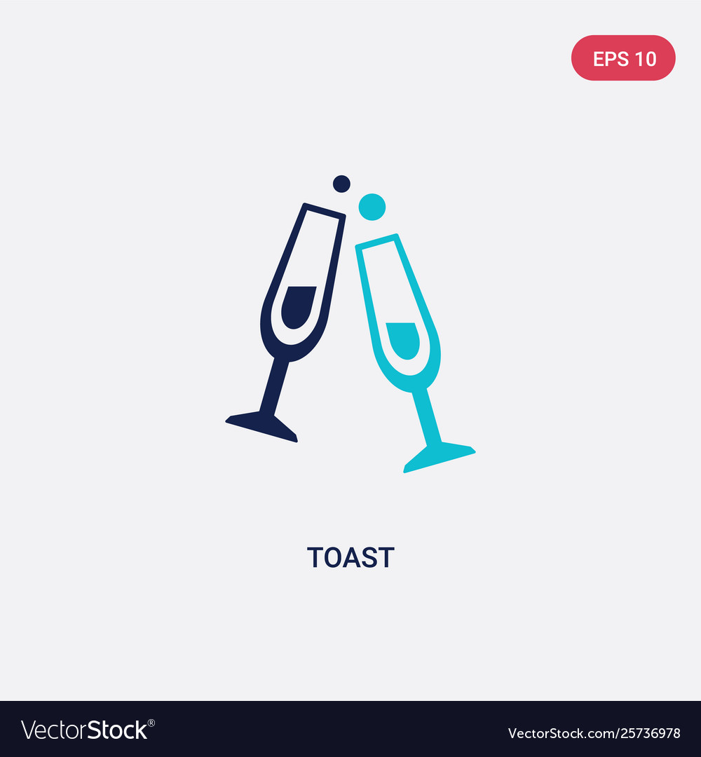 Two color toast icon from drinks concept isolated Vector Image