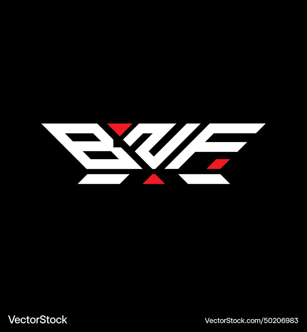 Bnf letter logo design simple and modern Vector Image