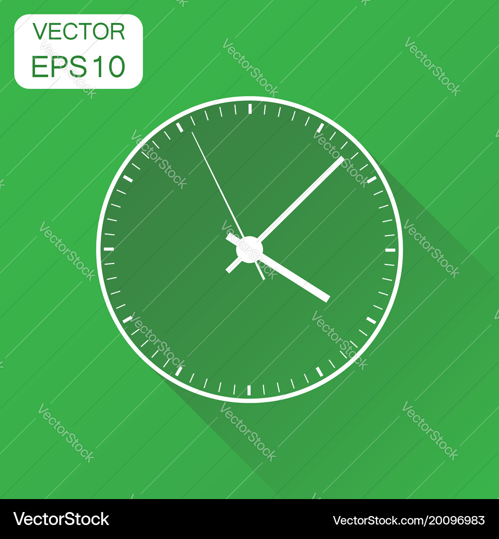 Clock icon business concept office alarm Vector Image