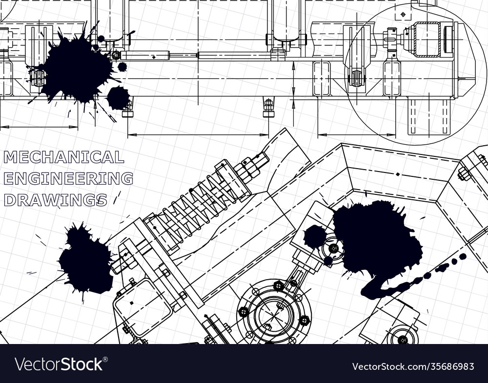 Computer aided design systems technical Royalty Free Vector