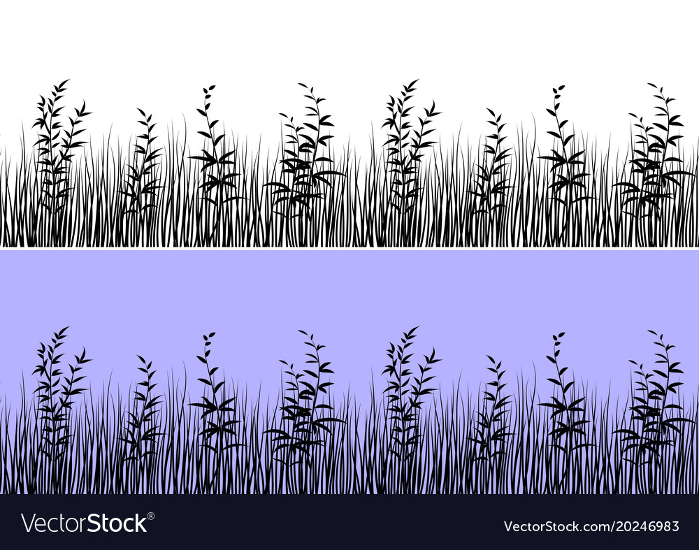 Grass silhouette seamless Royalty Free Vector Image Grass silhouette seamless Royalty Free Vector Image