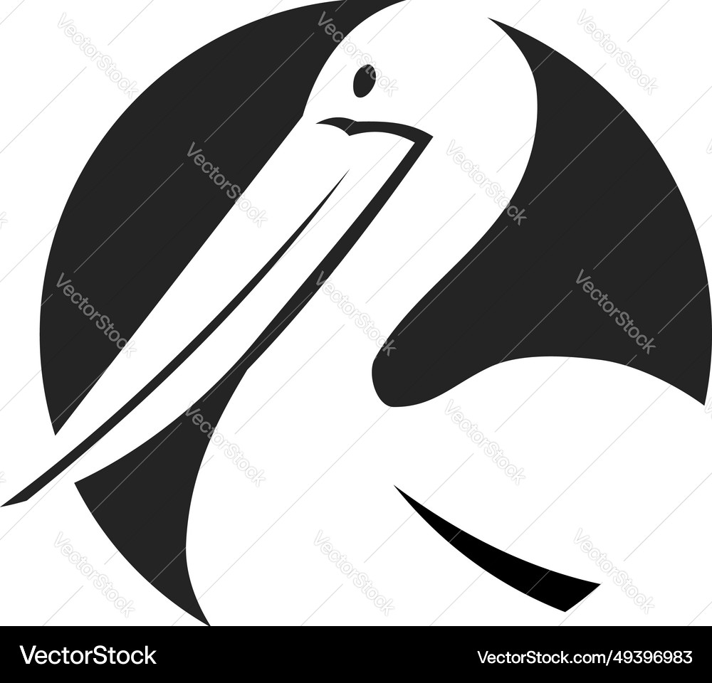 Pelican logo template isolated brand identity Vector Image