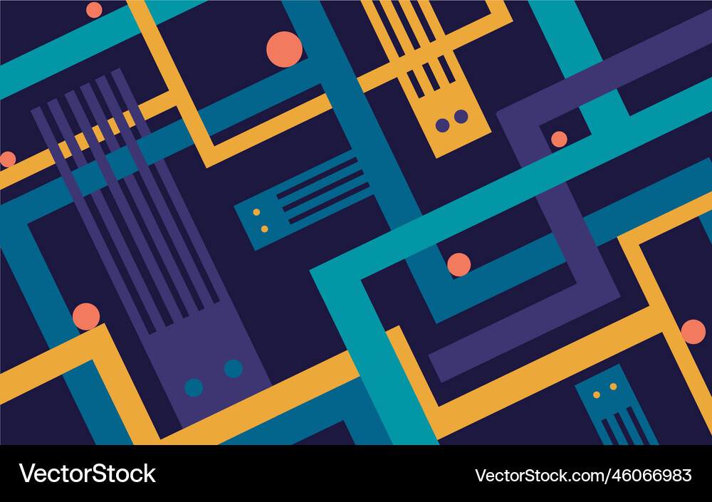 Punchy Bright Abstract Geometric Background Vector Image