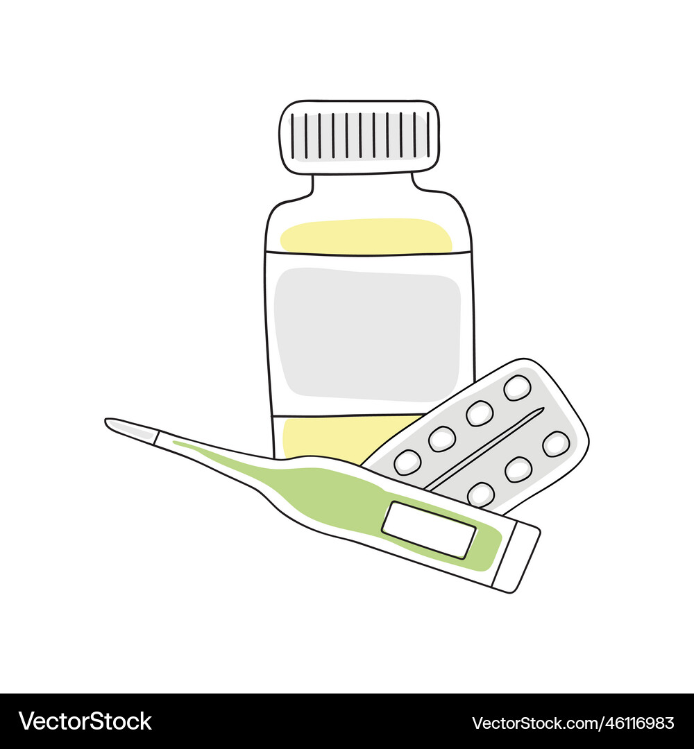 Set of cold treatment Royalty Free Vector Image