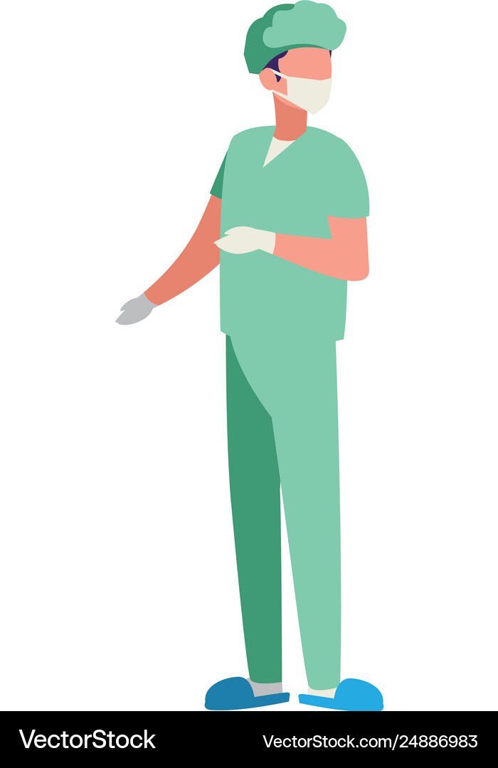 Surgeon doctor professional character Royalty Free Vector
