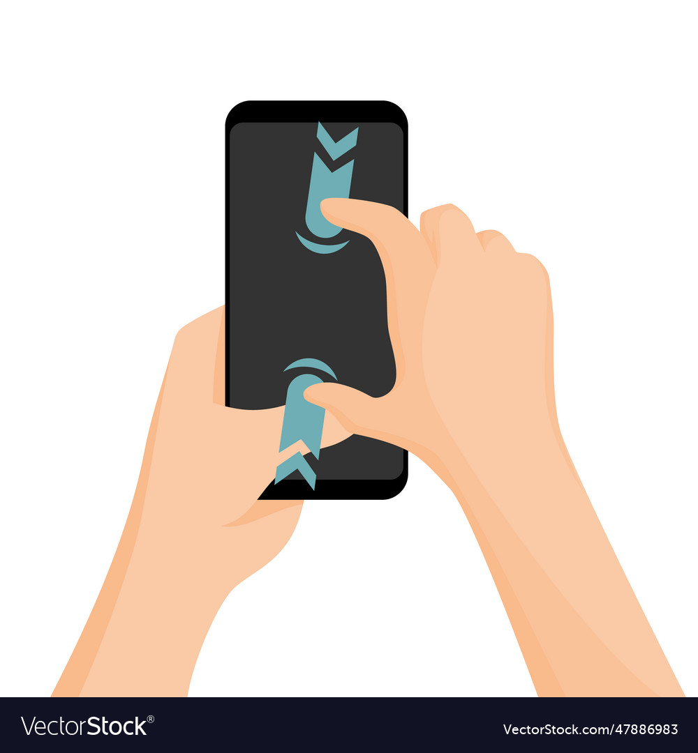 Touch screen hand gestures flat colored icon Vector Image Touch screen hand gestures flat colored icon Vector Image