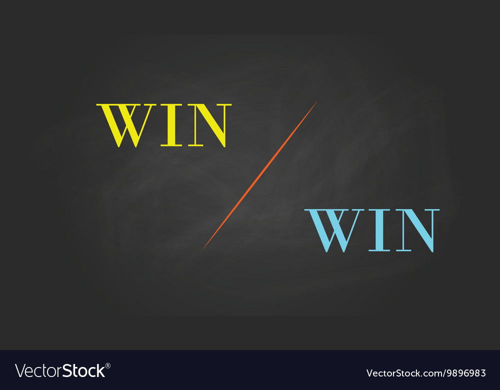 Win win solution concept written on the text with Vector Image Win win solution concept written on the text with Vector Image