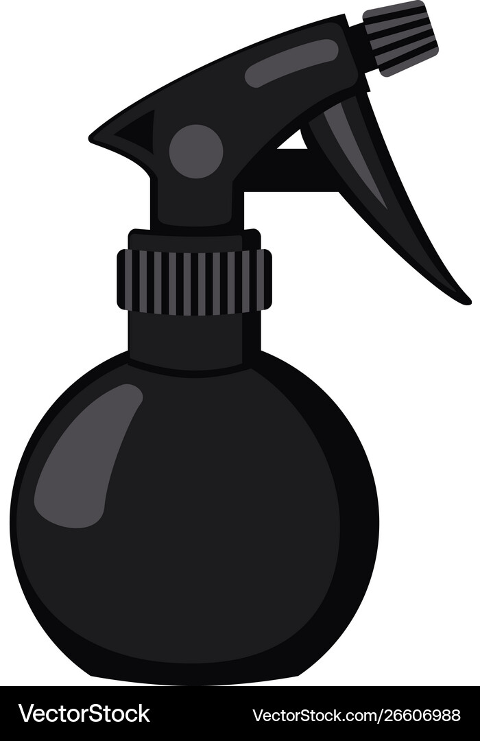 Cartoon black water sprayer Royalty Free Vector Image