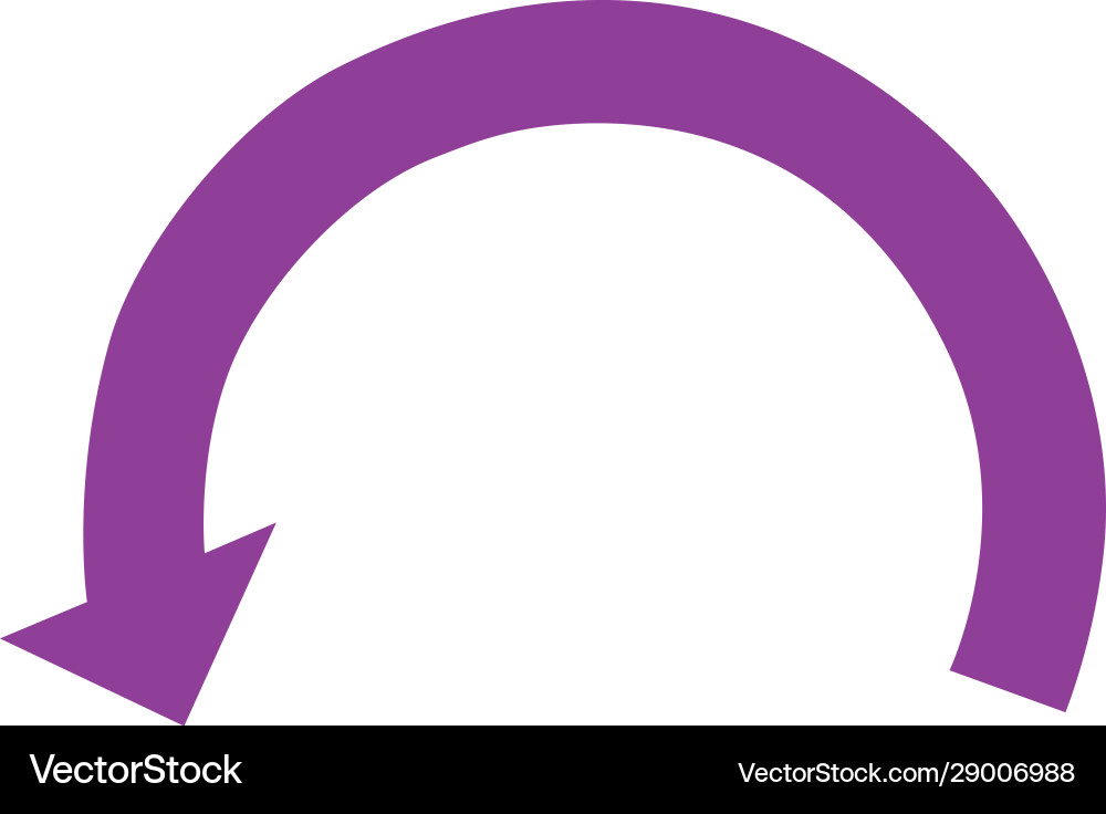 Circle with arrow 360 back rotation isolated on Vector Image