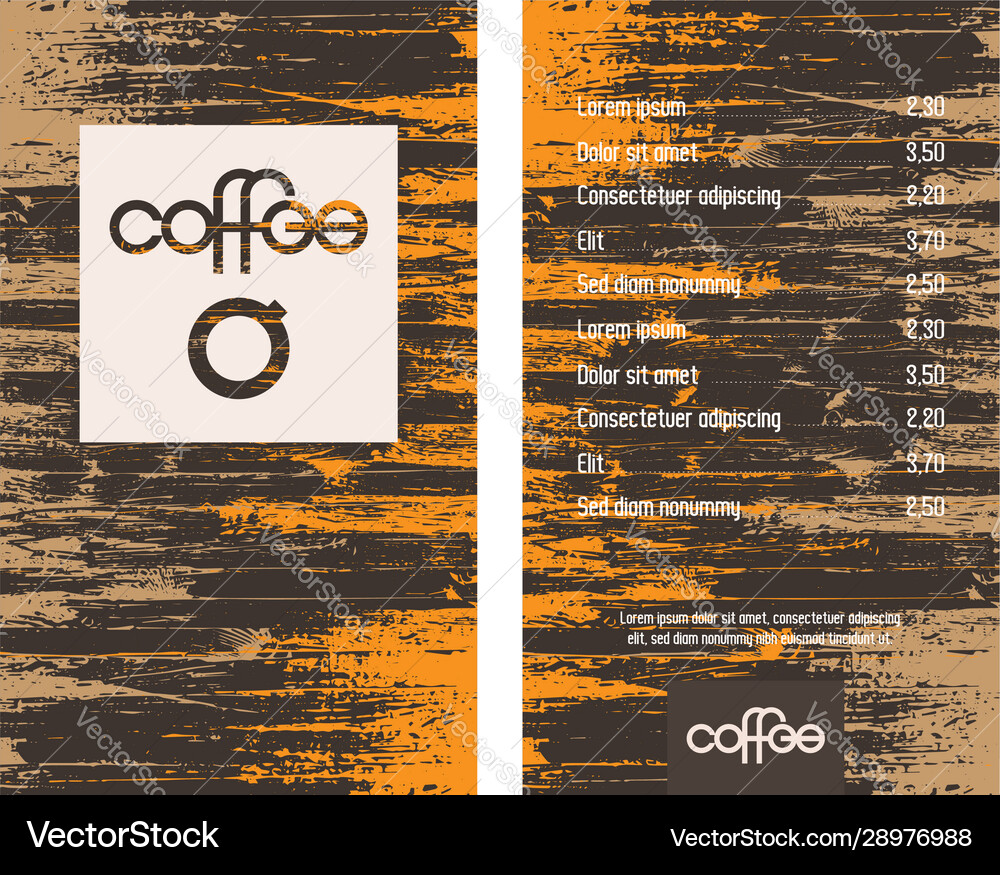 Coffee house menu with original modern lettering Vector Image