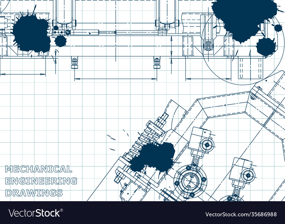 Computer aided design systems technical Royalty Free Vector