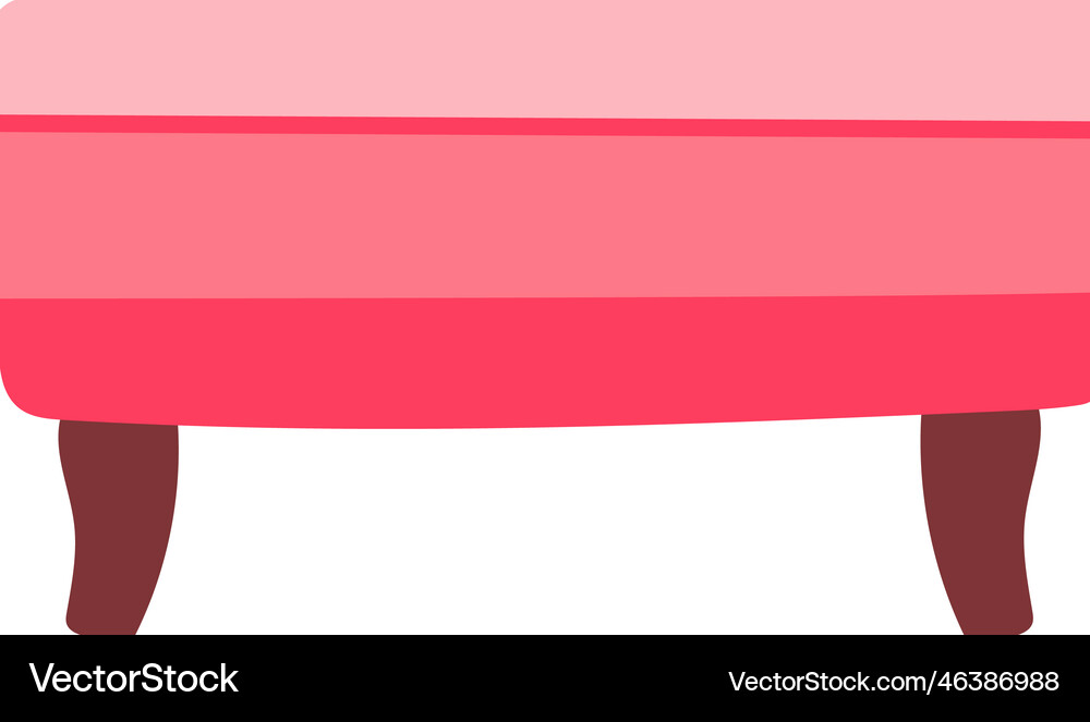 Cozy bench bedroom cartoon Royalty Free Vector Image