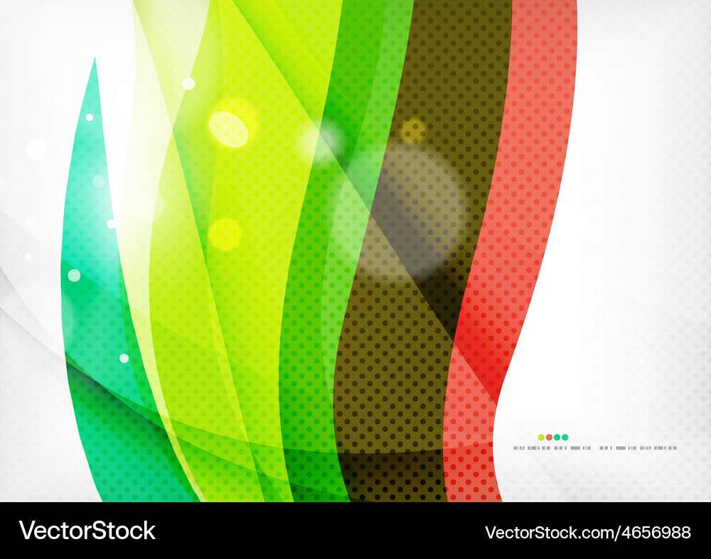 Green and red line swirls Royalty Free Vector Image
