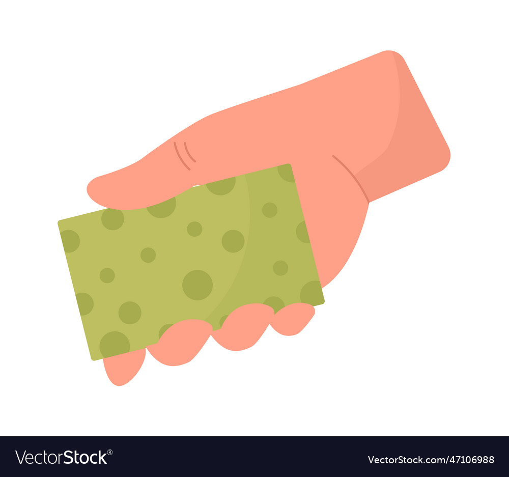 Hand with sponge Royalty Free Vector Image - VectorStock