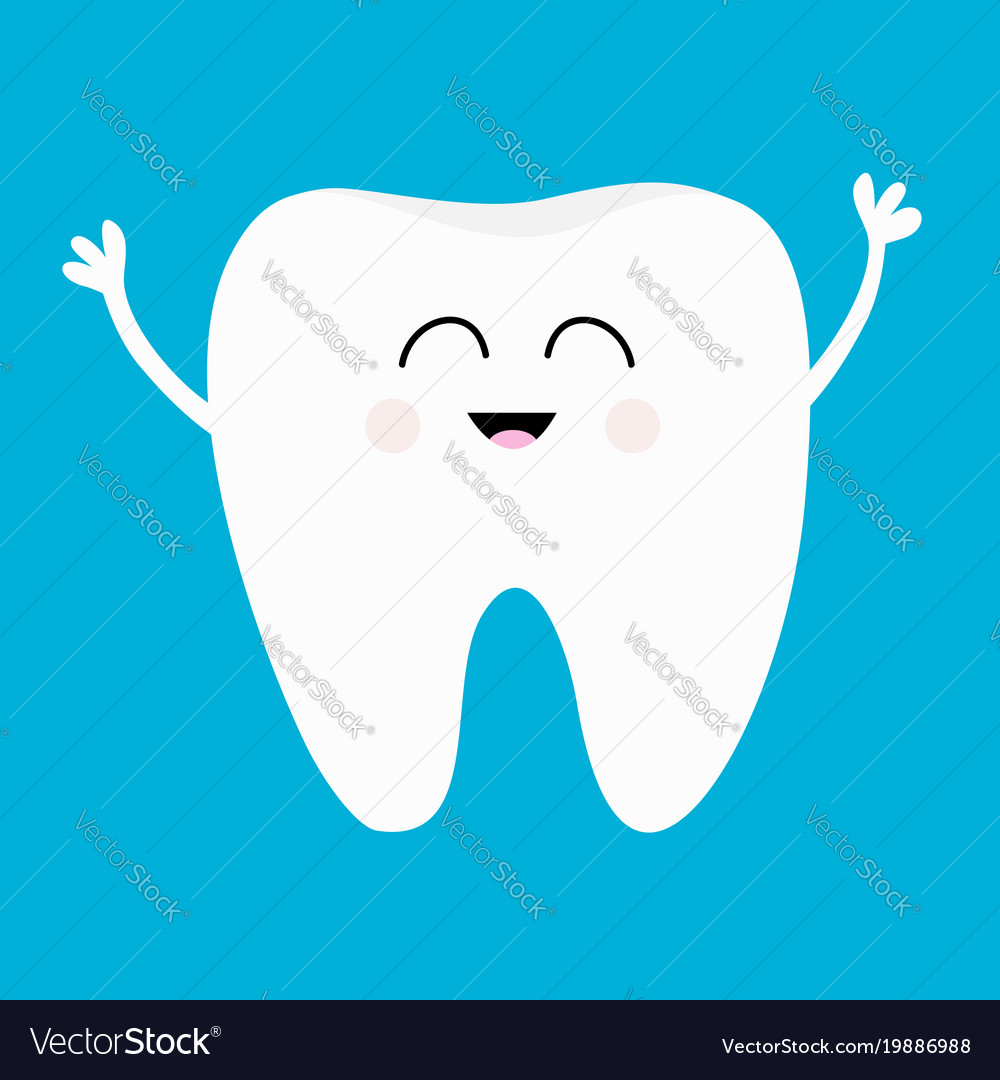 Healthy tooth icon smiling head face oral dental Vector Image